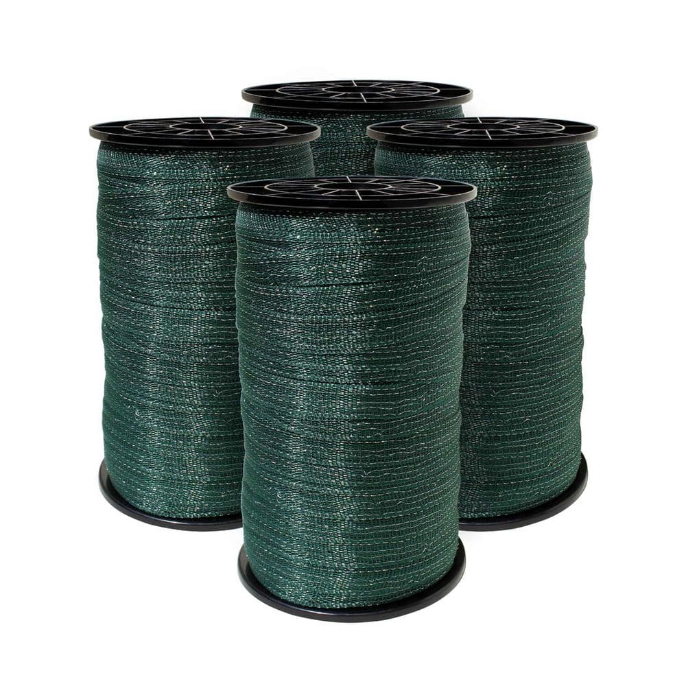 YICHUHAOXI 3/4 in. x 575 ft. Electric Fence Poly Tape Dark Green 5 ...