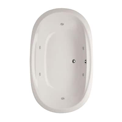 Hydro Systems Studio Oval 60 in. Acrylic Oval Drop-in Whirlpool Bathtub ...