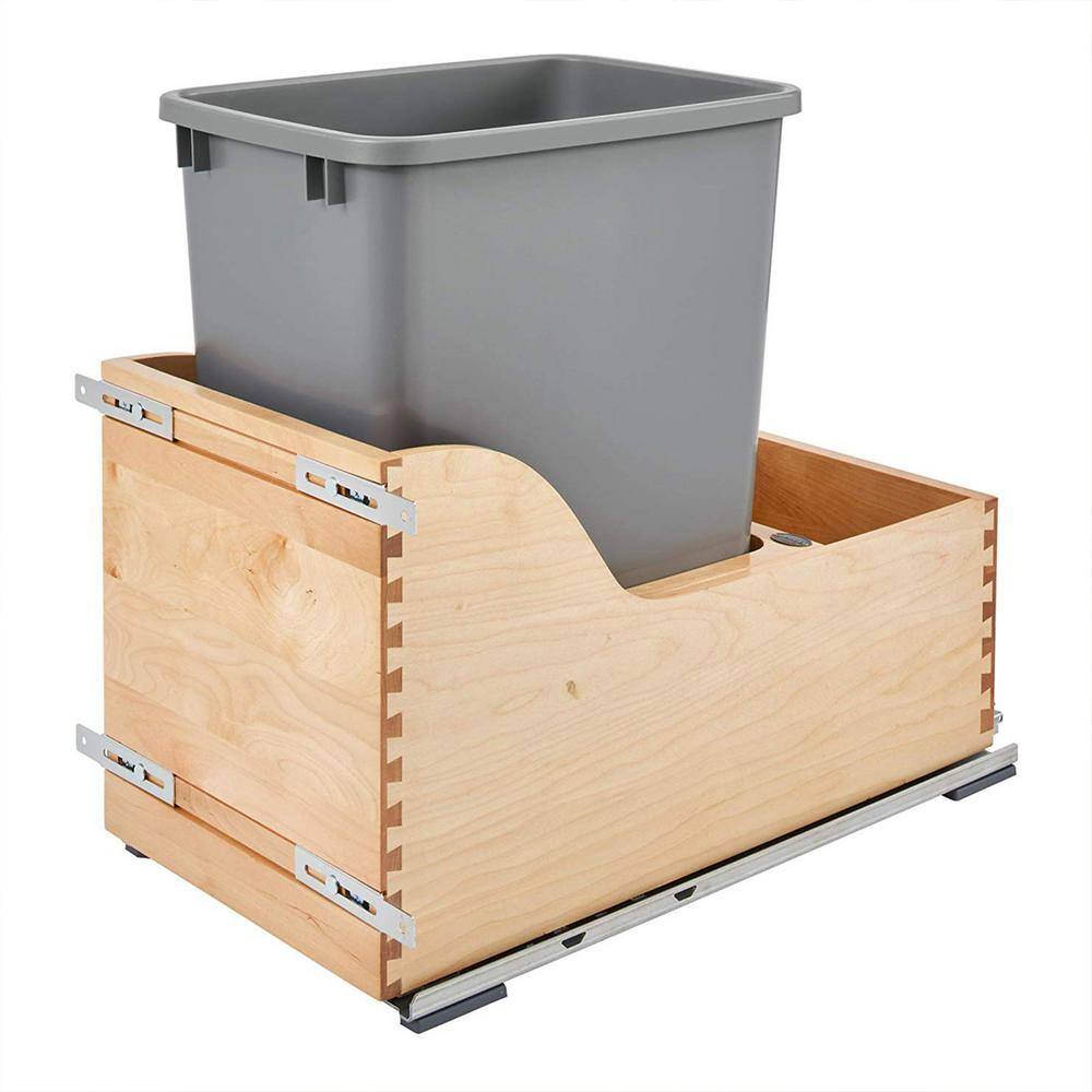 Reviews for Rev-A-Shelf Metallic Silver Single Pull Out Trash Can 35 Qt ...