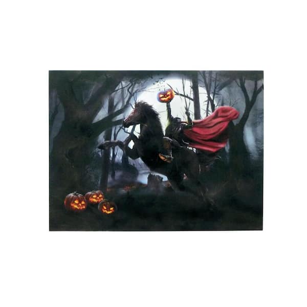 Home Accents Holiday 15 in. x 20 in. Halloween Headless Horseman LED ...