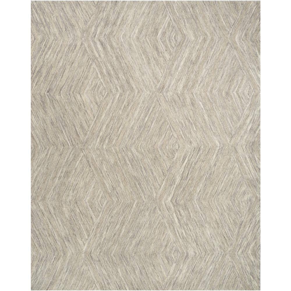 Nourison Graceful Grey 8 ft. x 10 ft. Geometric Contemporary Area Rug ...