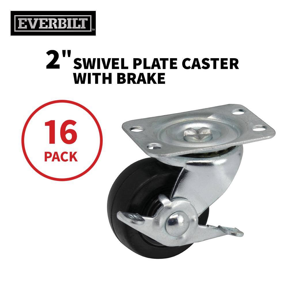 Reviews for Everbilt 2 in. Black Soft Rubber and Steel Swivel Plate ...