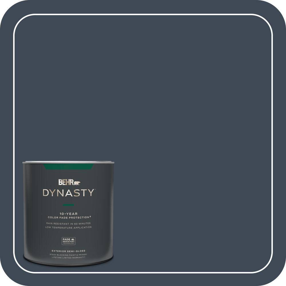 BEHR DYNASTY 1 qt. #PPU14-20 Starless Night Semi-Gloss Exterior Stain ...