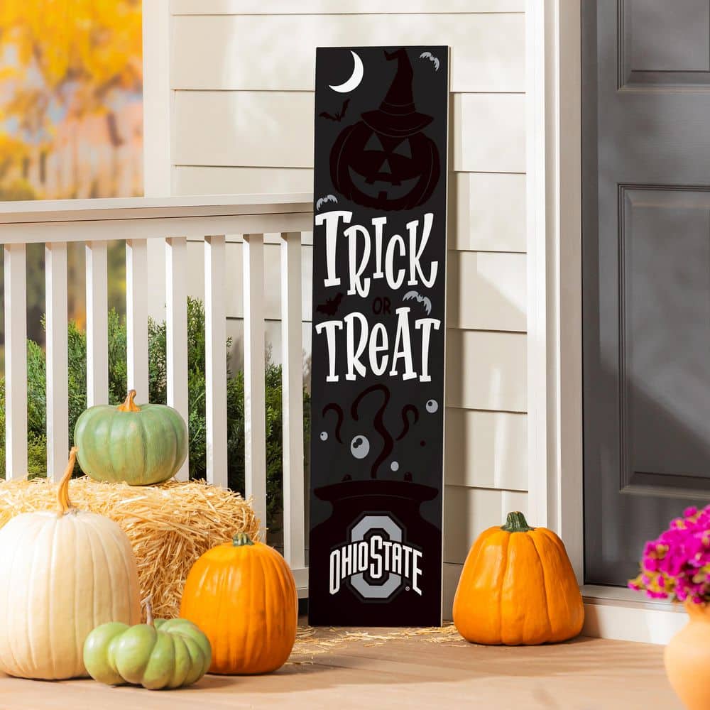 Evergreen 47 in. Double Sided Leaner Halloween Porch Sign, Ohio State ...