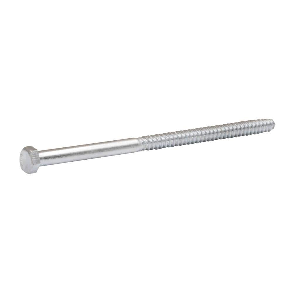 Everbilt 1/2 in. x 10 in. Hex Zinc Plated Lag Screw (10-Pack) 805990 ...