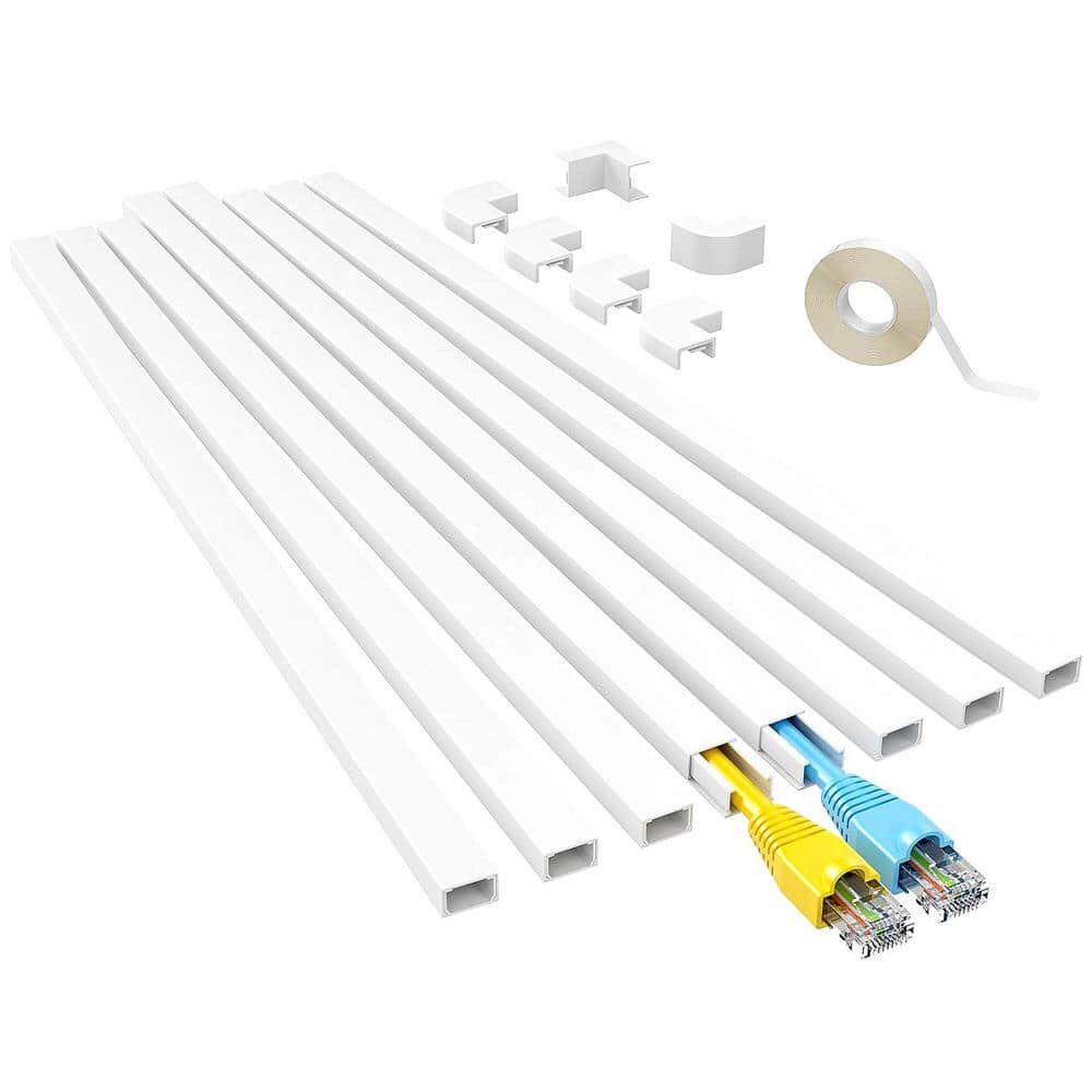 Yichuhaoxi 125in Cord Hider Cable Concealer Kit for Wall Wires Easy ...