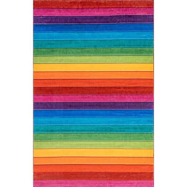 nuLOOM Henriette Rainbow Machine Washable Kids Multi 3 ft. x 5 ft ...