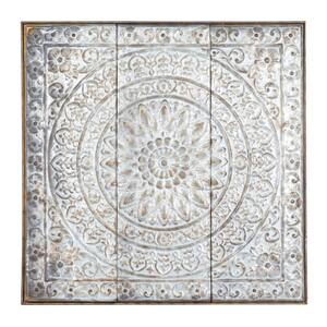 Litton Lane Metal Gray Scroll Wall Decor with Embossed Details 55472 ...
