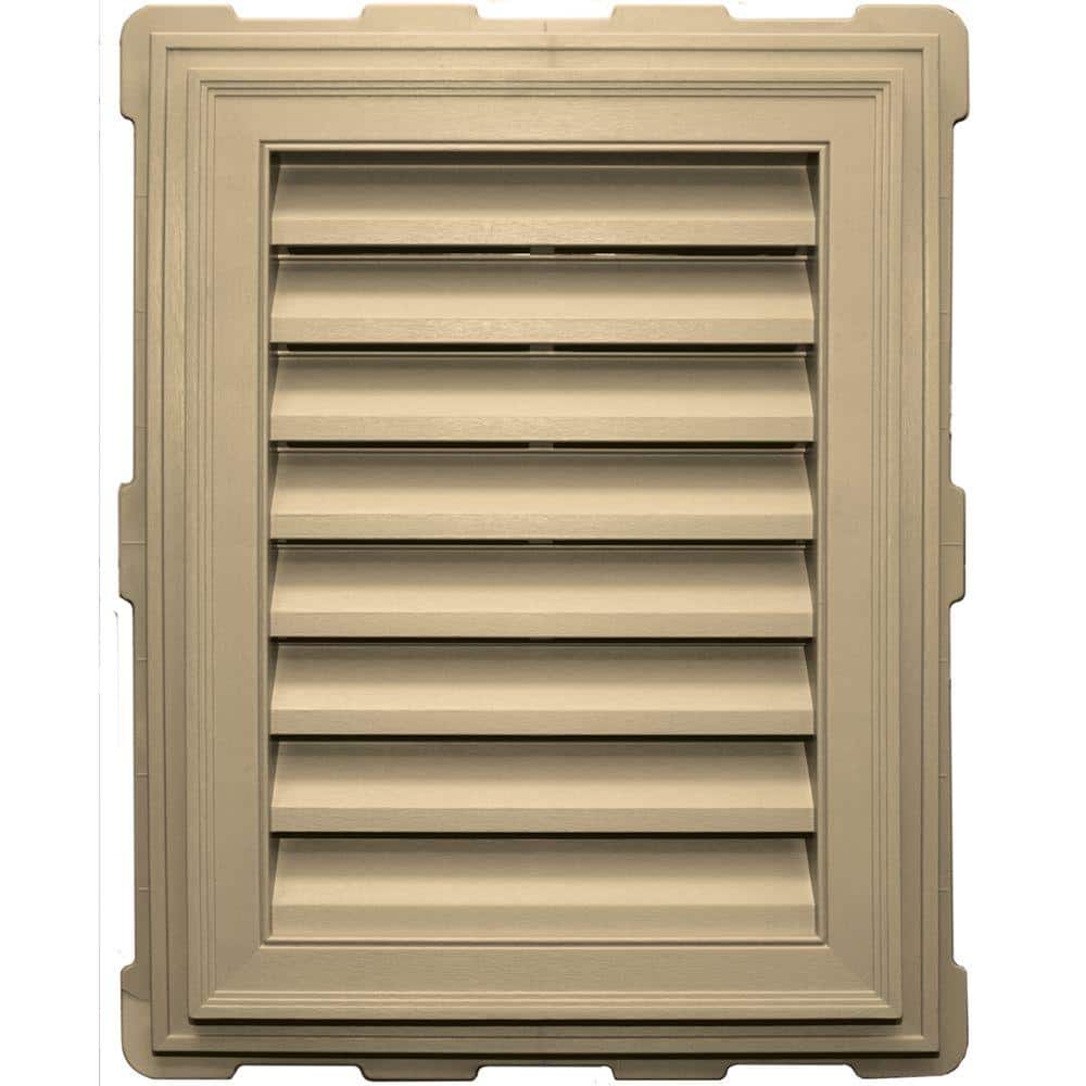 Builders Edge 20.2 in. x 26.2 in. Rectangular Brown/Tan Plastic Built ...