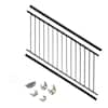 Aria Railing 36 in. x 91.31 in. Black Powder Coated Aluminum ...