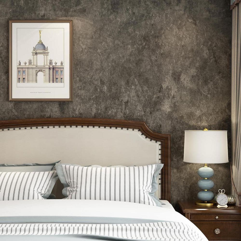 Dark Brown Grey Glossy Contact Paper Peel and Stick Wallpaper Roll ...