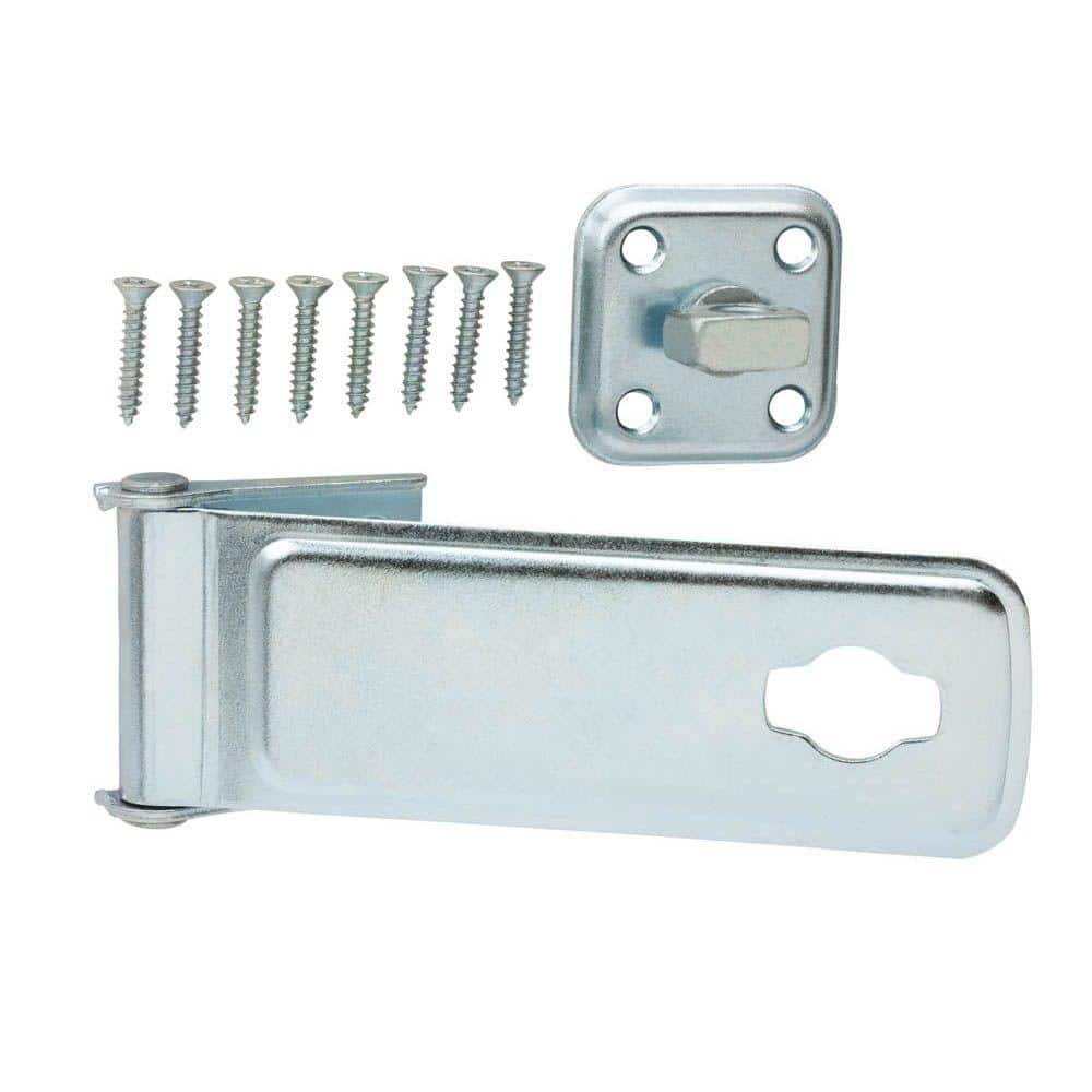 Everbilt 6 in. Zinc-Plated Latch Post Safety Hasp 24556 - The Home Depot