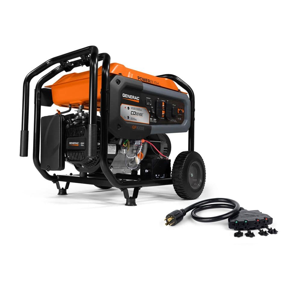 Generac GP8000E 10000/8000-Watt Gas Generator with Electric Start ...