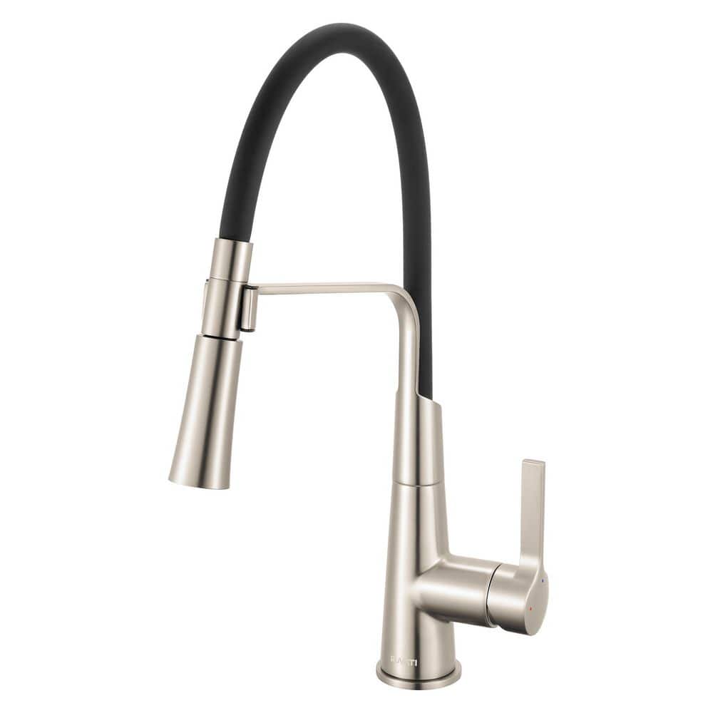 Ruvati Carina Brushed Nickel Stainless 17.5 in. H Soft Flexible Pull ...