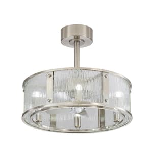 Lamober Ramon 20 in. Indoor Satin Nickel Fandelier Ceiling Fan with ...