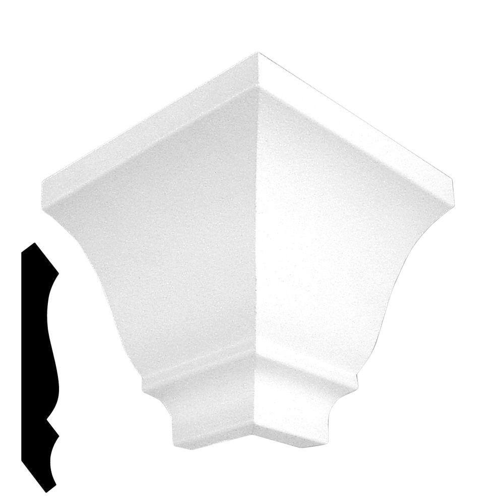 WM 49 4-1/2 in. x 6-1/2 in. x 4-1/4 in. MDF Primed Crown Outside Corner ...