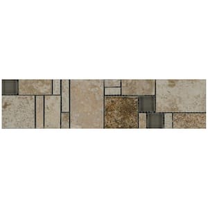 Marazzi Travisano Trevi and Bernini 3 in. x 12 in. Glass Accent ...