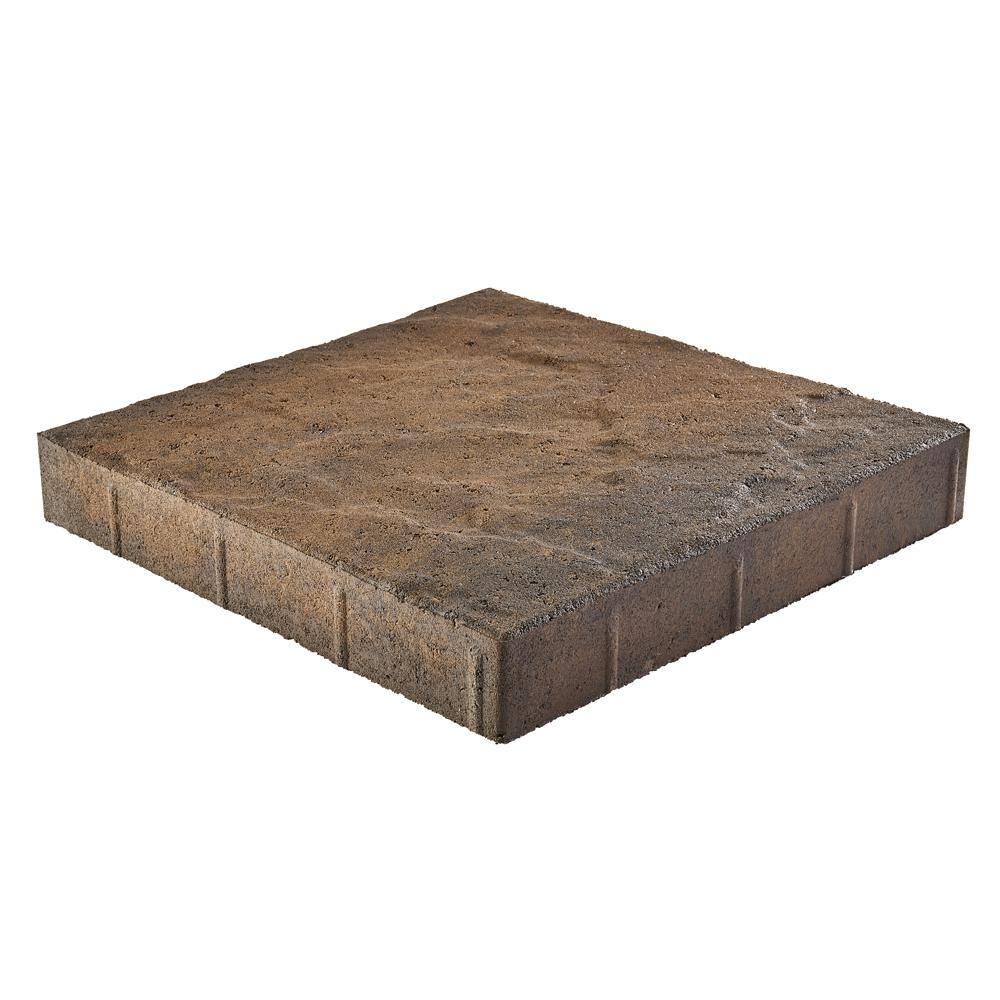 Pavestone Taverna Square 16 in. x 16 in. x 2 in. Heritage Buff Concrete ...