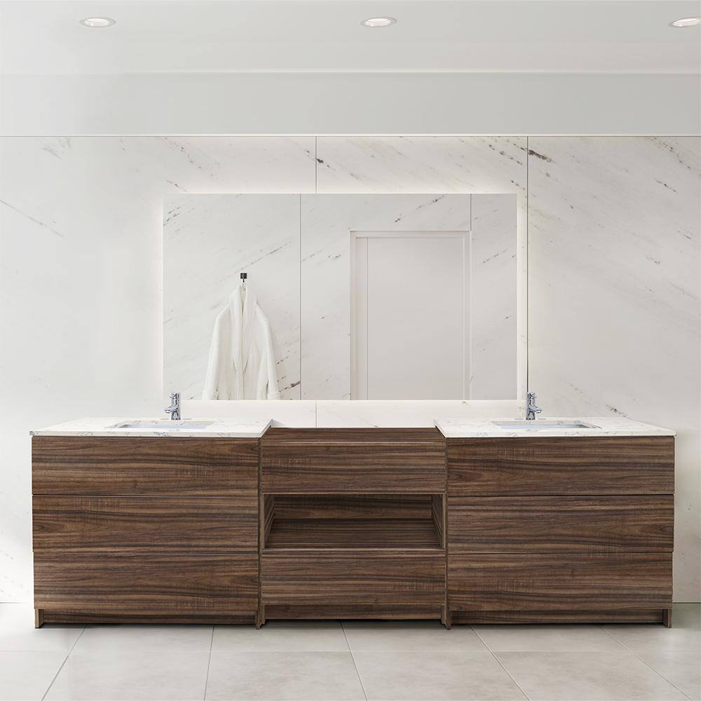 Ella Element 102 in. W x 22 in. D x 35 in. H Double Sink Bath Vanity in ...