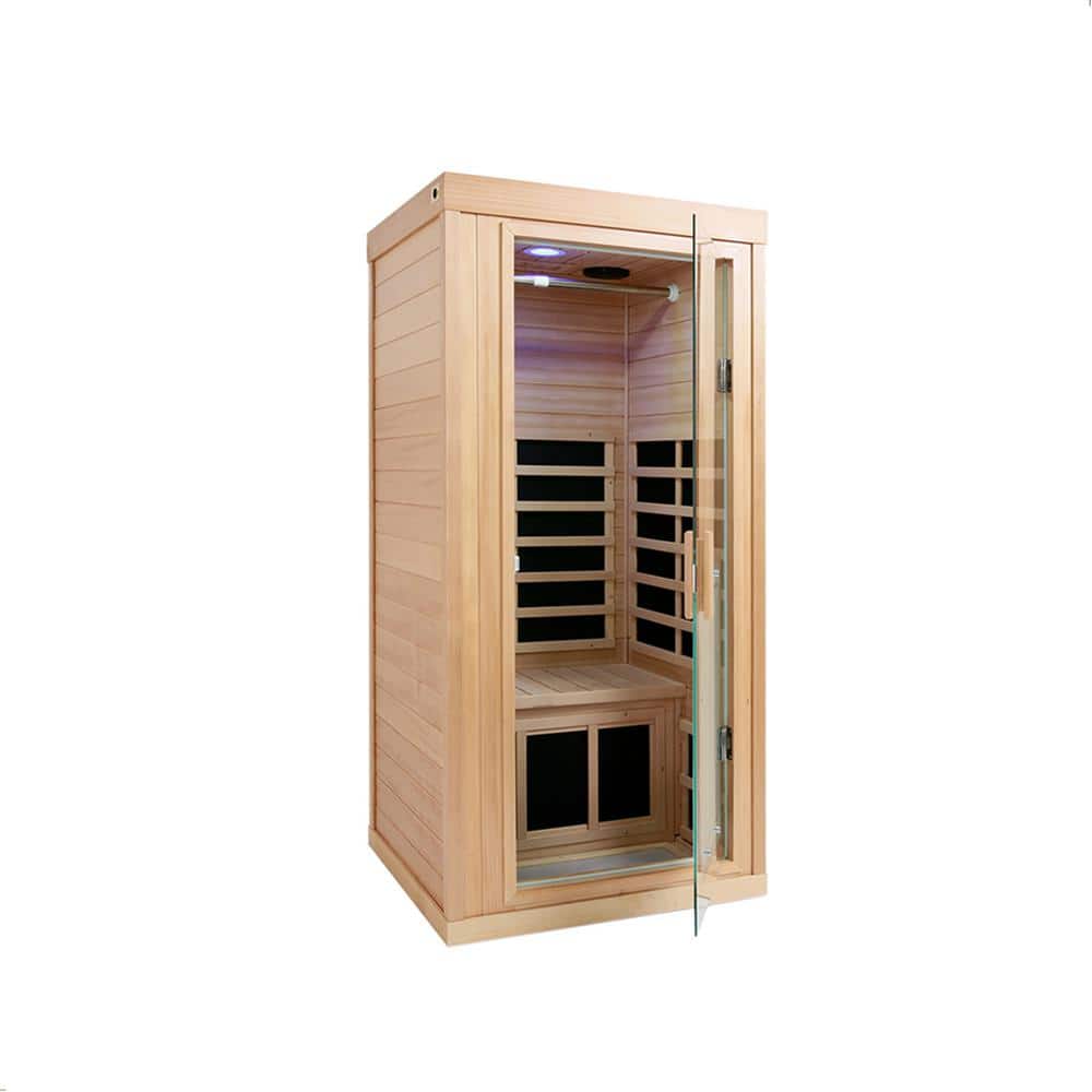 JimsMaison 1-Person Sauna with LCD Display, Touch Control, Bluetooth ...