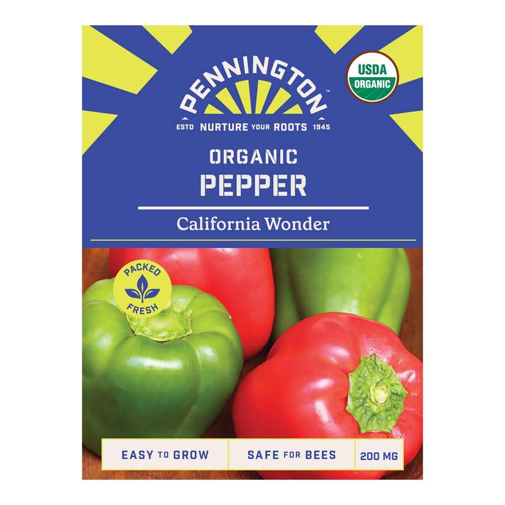 Pennington Organic Pepper California Wonder Fruit Seed 1435 - The Home ...