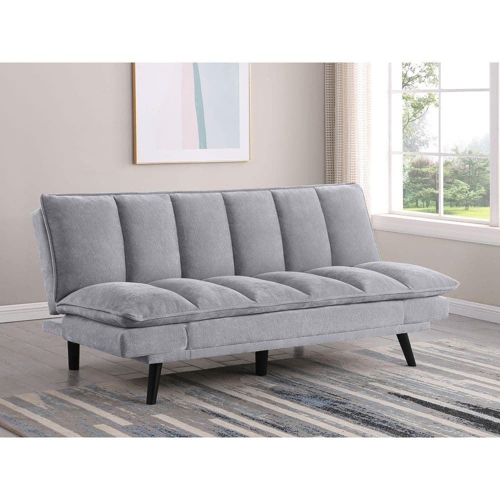 Coaster Laredo 78 in. Grey Fabric Upholstered Tufted Convertible Sofa ...