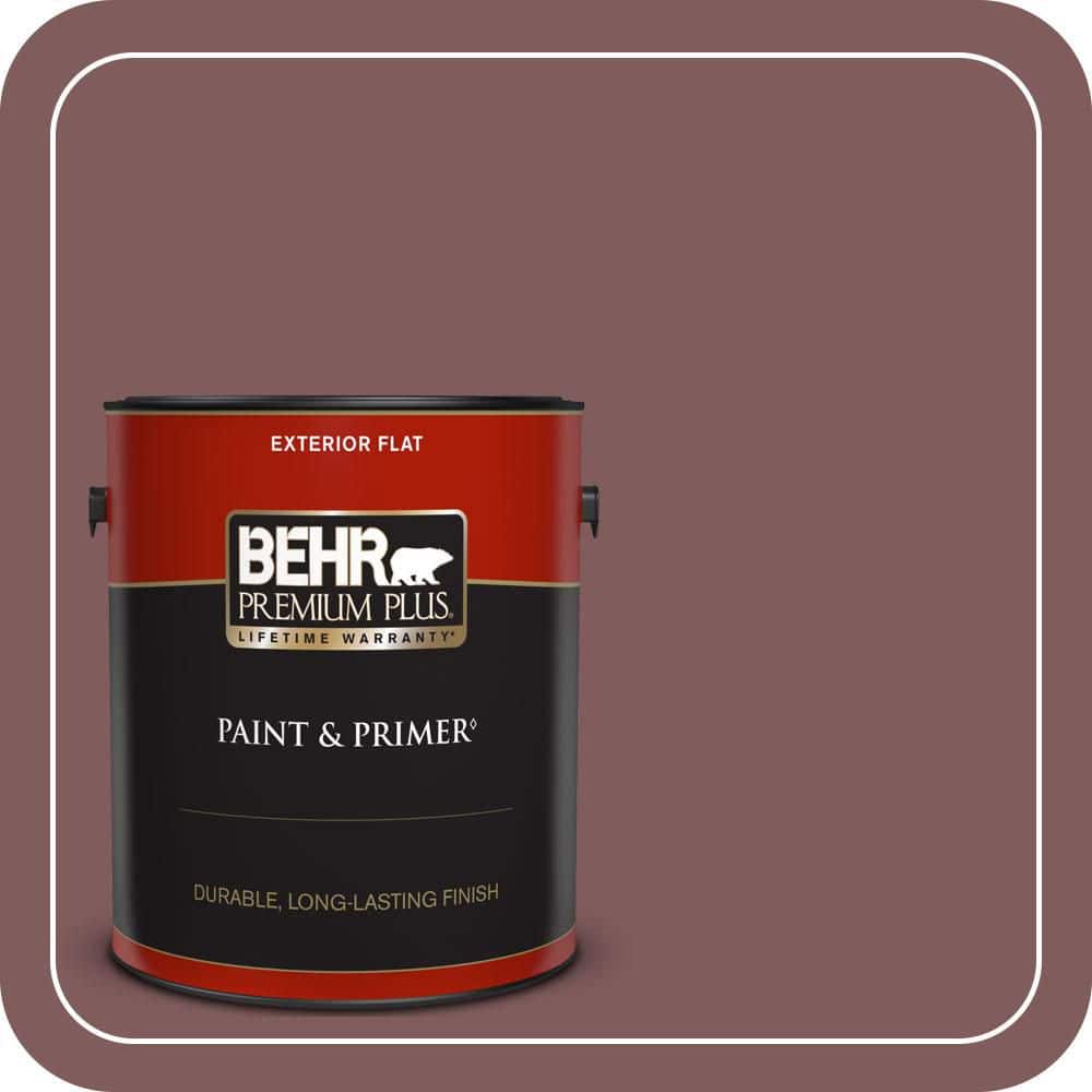 BEHR PREMIUM PLUS 1 gal. #140F-6 Book Binder Flat Exterior Paint ...