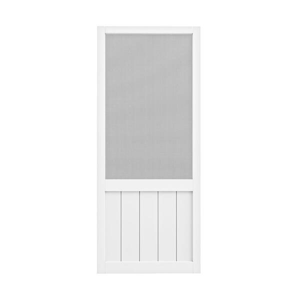 ARK DESIGN 30 in. x 80 in. Universal Solid Pine Screen Door with Lock ...