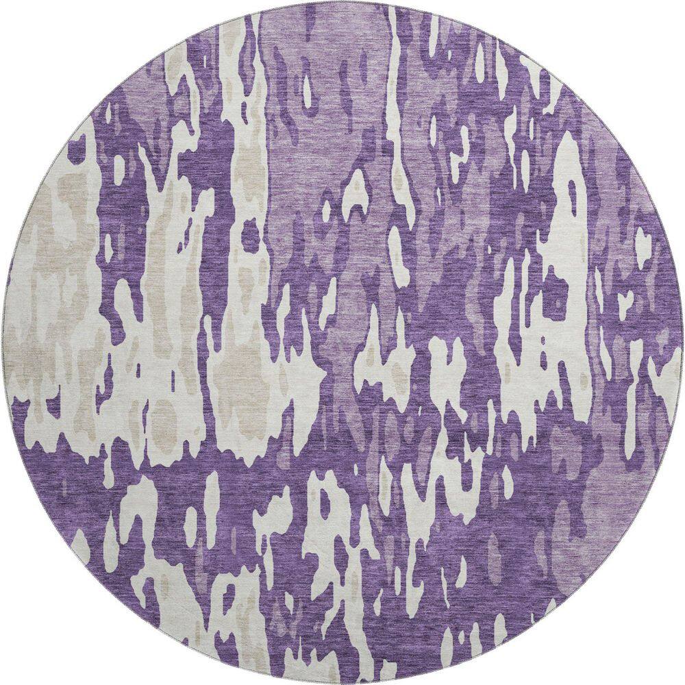 Addison Rugs Mayfield Premium Machine Washable Abstract AMF957 Purple 8 ...