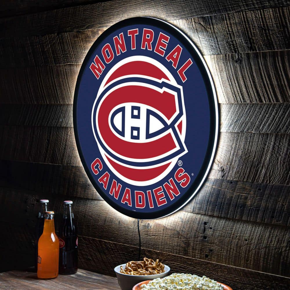 Evergreen Montreal Canadiens Round 23 in. Plug-in LED Lighted Sign ...