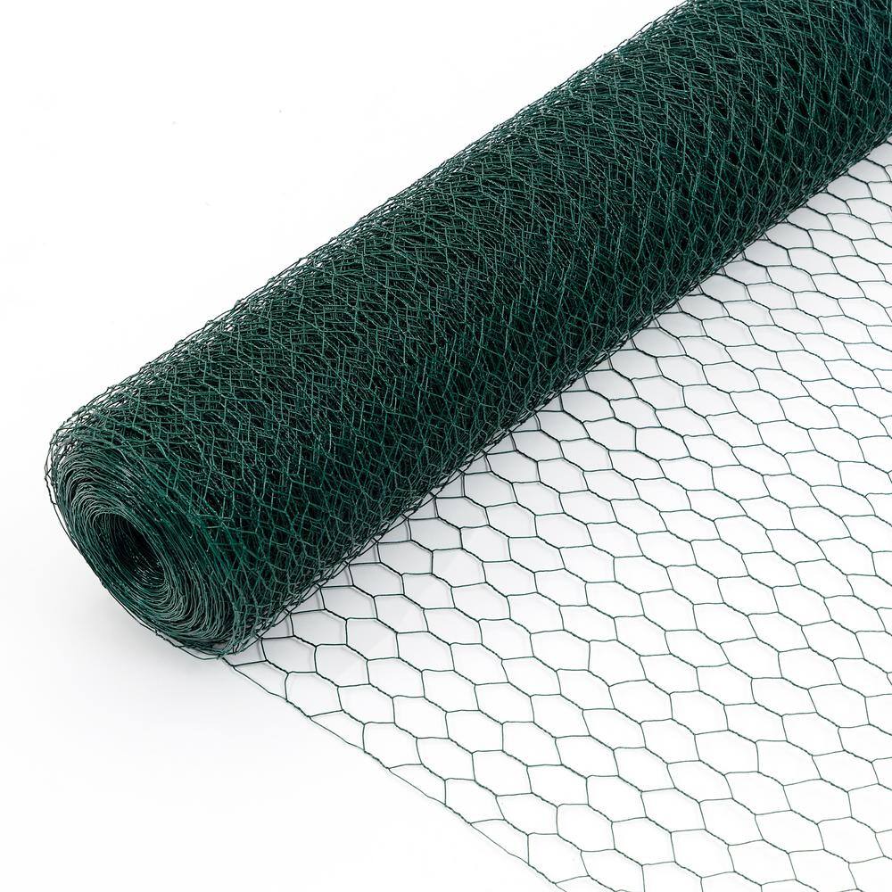 GOGEXX 3.6 ft. W x 197 ft. L Green Chicken Wire Fencing Galvanized ...