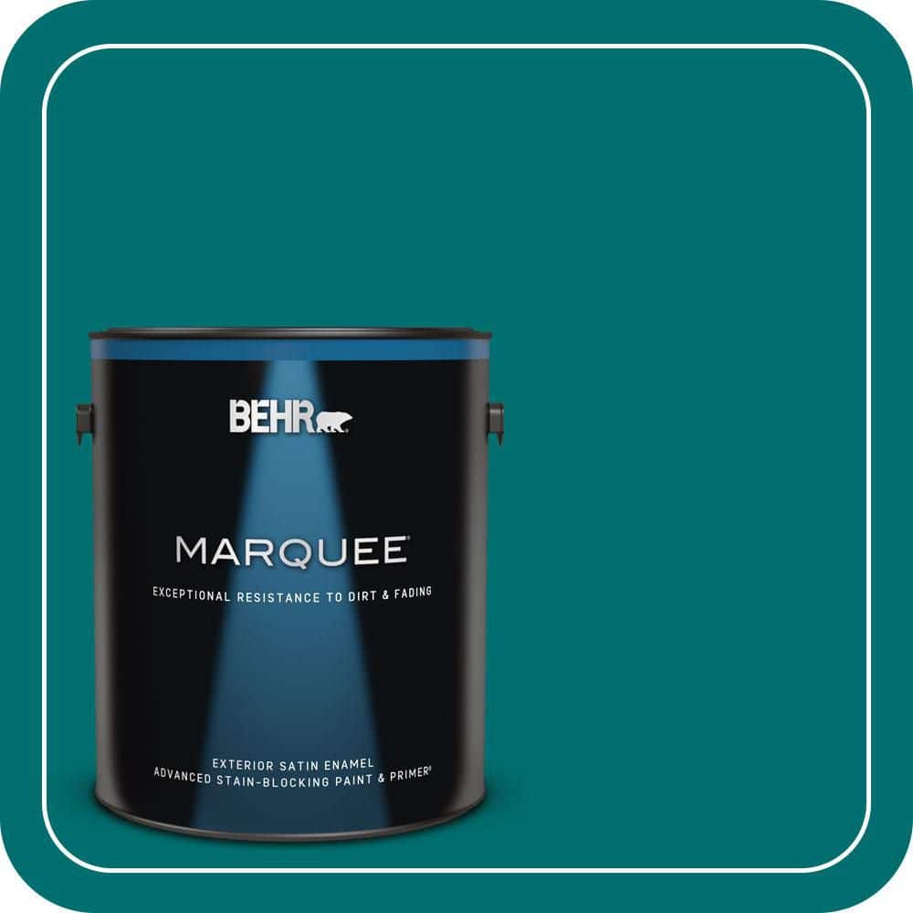 BEHR MARQUEE 1 gal. #P460-7 Caribbean Current Satin Enamel Exterior ...