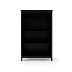 Camaflexi Shaker Style Black 72 in. Tall Solid Wood Bookcase SHK435 ...