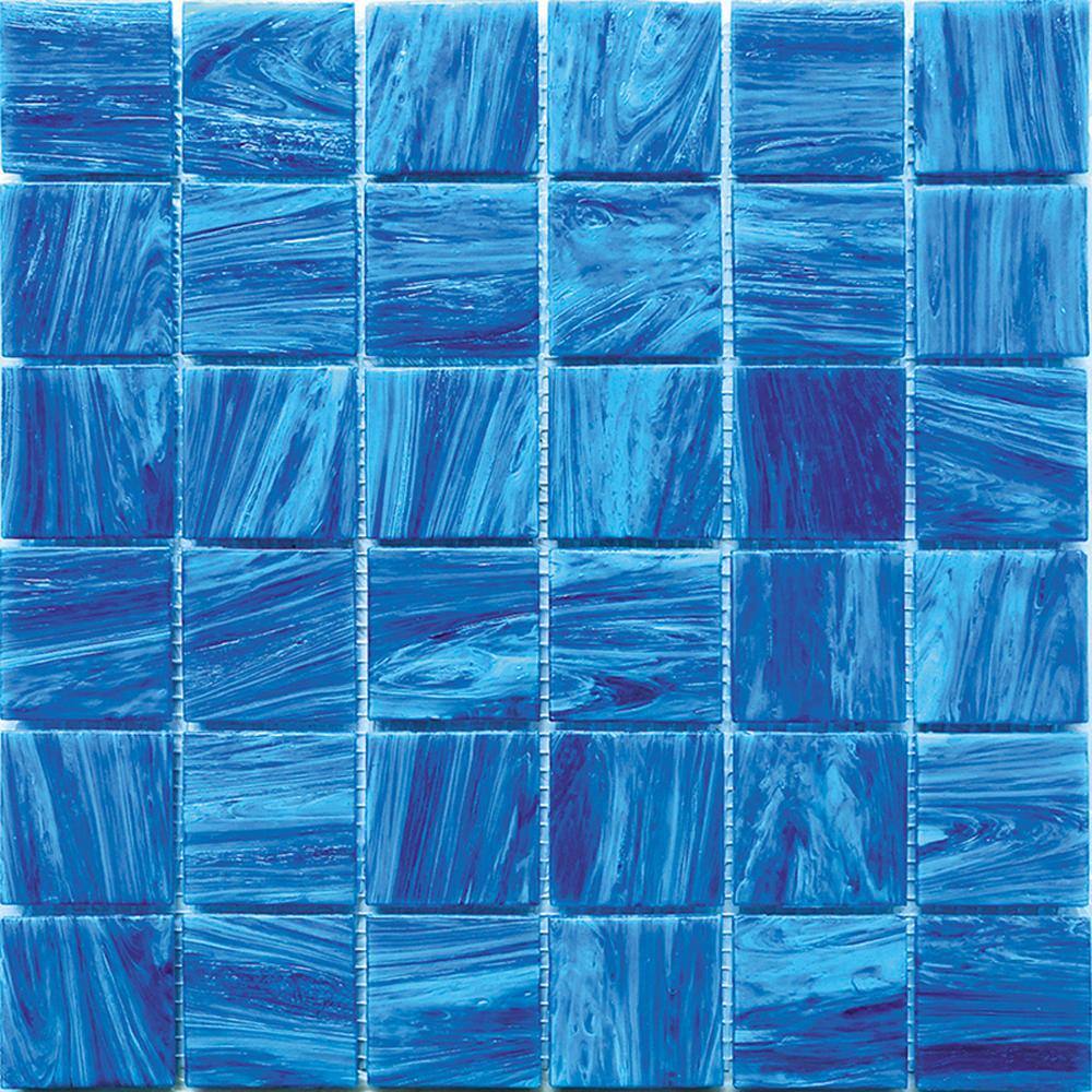 Apollo Tile Celestial 4" x 6" Glossy Ultrmarine Blue Glass Mosaic ...