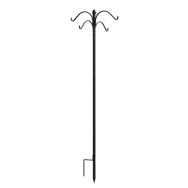 84 in. 4-Way Finial Steel Shepherd Hook 84691 - The Home Depot