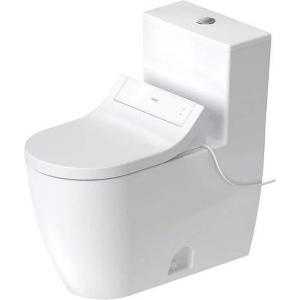 Duravit ME by Starck 1-Piece 1.28 GPF Single Flush Elongated Toilet in ...