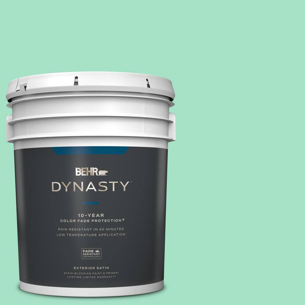BEHR DYNASTY 5 gal. #470A-3 Reef Green Satin Enamel Exterior Stain ...