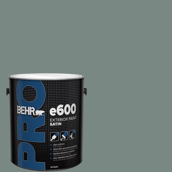 BEHR PRO 1 gal. #PPU12-16 Juniper Ash Satin Exterior Paint PR64301 ...