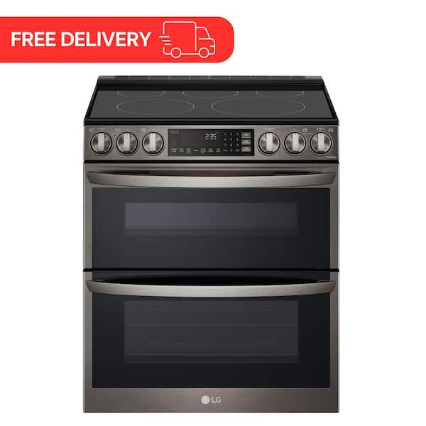 LG 7.3 cu. ft. Smart Double Oven Slide-In Electric Range with ProBake ...