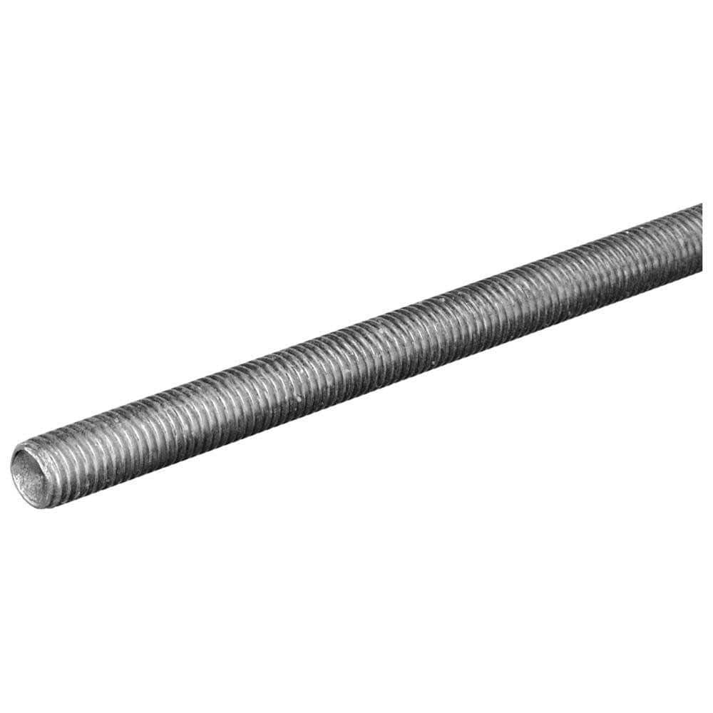 Everbilt 1/4 in. x 1 ft. Stainless Steel (Coarse) Threaded Rod 7801 ...