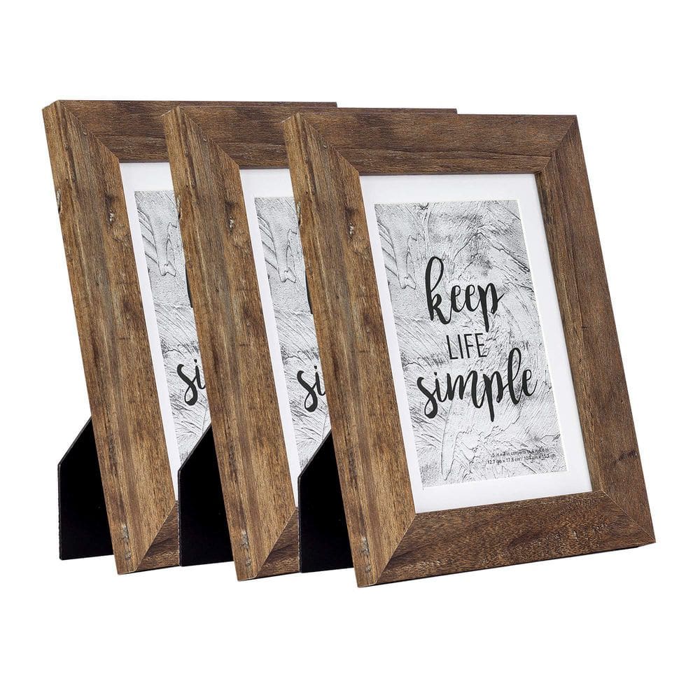 Rustic Brown Picture Frames Wide Molding Wooden Frames for Table and ...