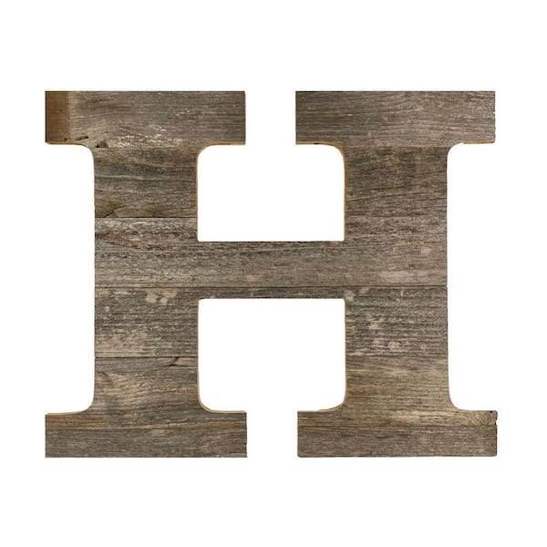BarnwoodUSA Rustic Large 16 in. Tall Natural Weathered Gray Monogram ...