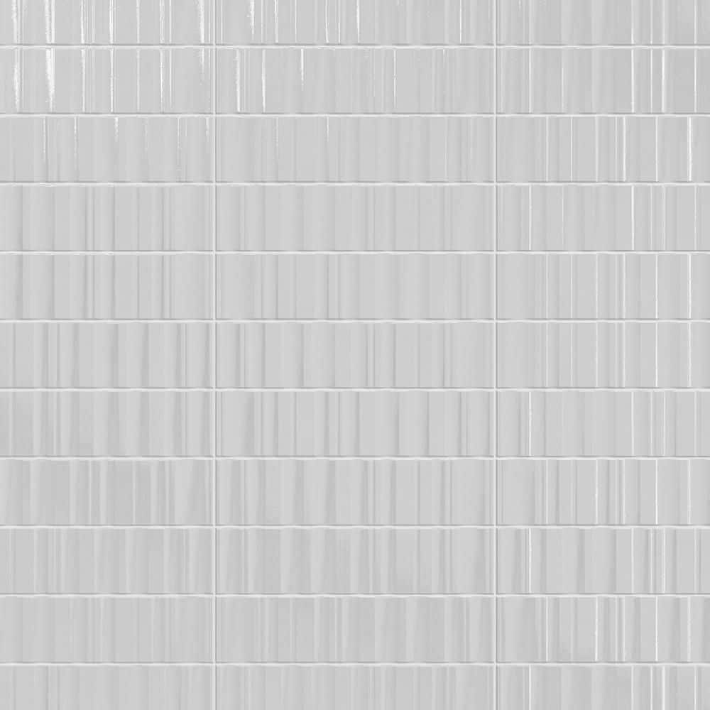 Jeffrey Court Tranquil White 2.5 in. x 10 in. Glossy Porcelain ...