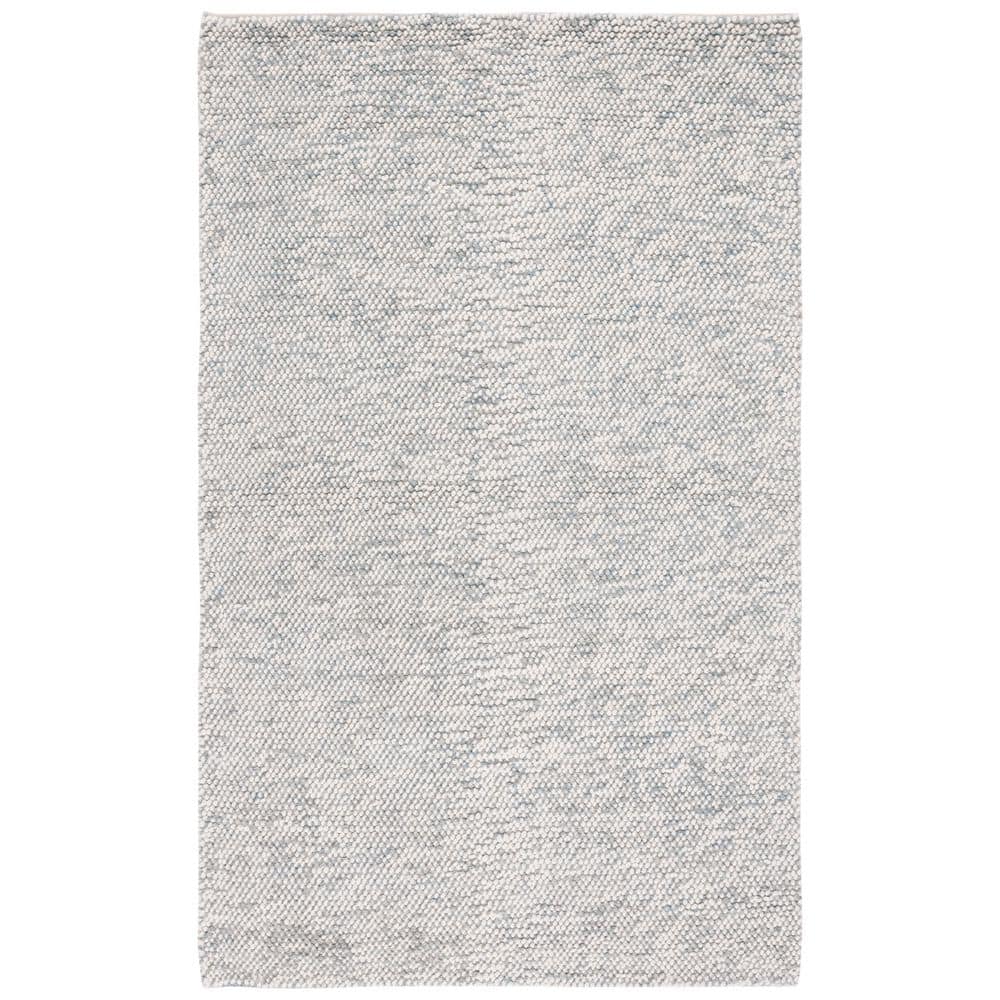 SAFAVIEH Natura 4 ft. x 6 ft. Gray/Ivory Uniform Marle Area Rug NAT182F ...