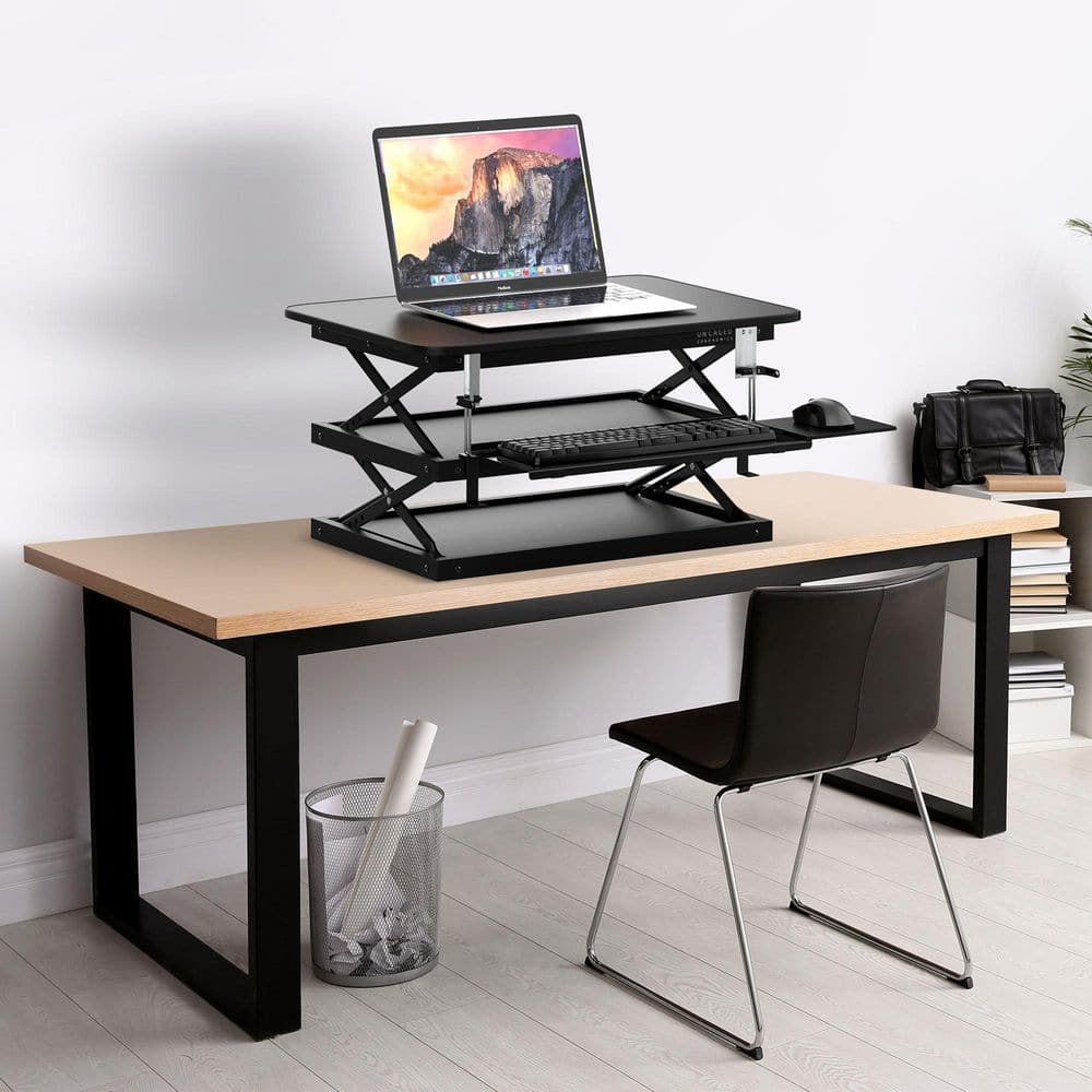Uncaged Ergonomics CHANGEdesk 20 in. Black High Strength Steel ...