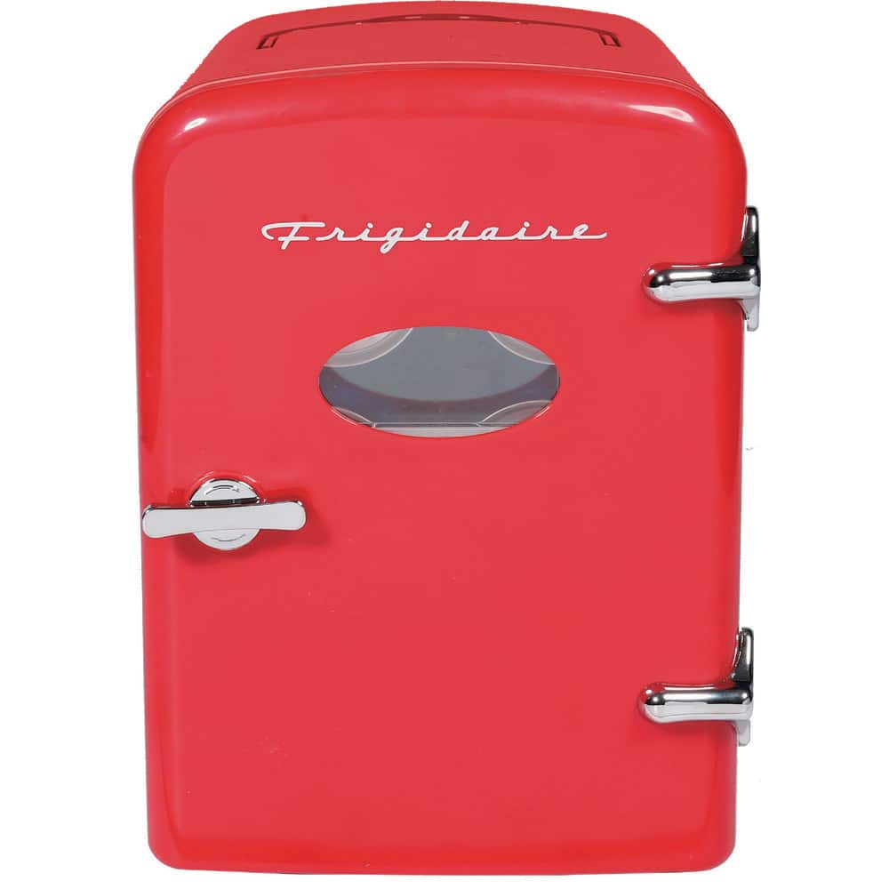 Frigidaire 12 in. 1 cu. ft. 9-Can Retro Mini Refrigerator in Red ...