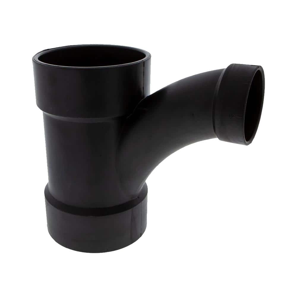 VPC 4 in. x 4 in. x 2 in. ABS Plastic DWV All Hub Long-Radius Sanitary ...