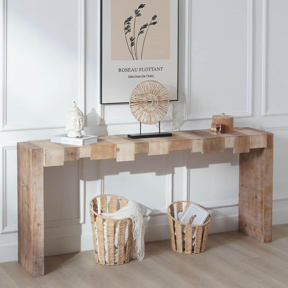 Noble House Flora 71 in. Multicolor Rectangle MDF Console Table with ...
