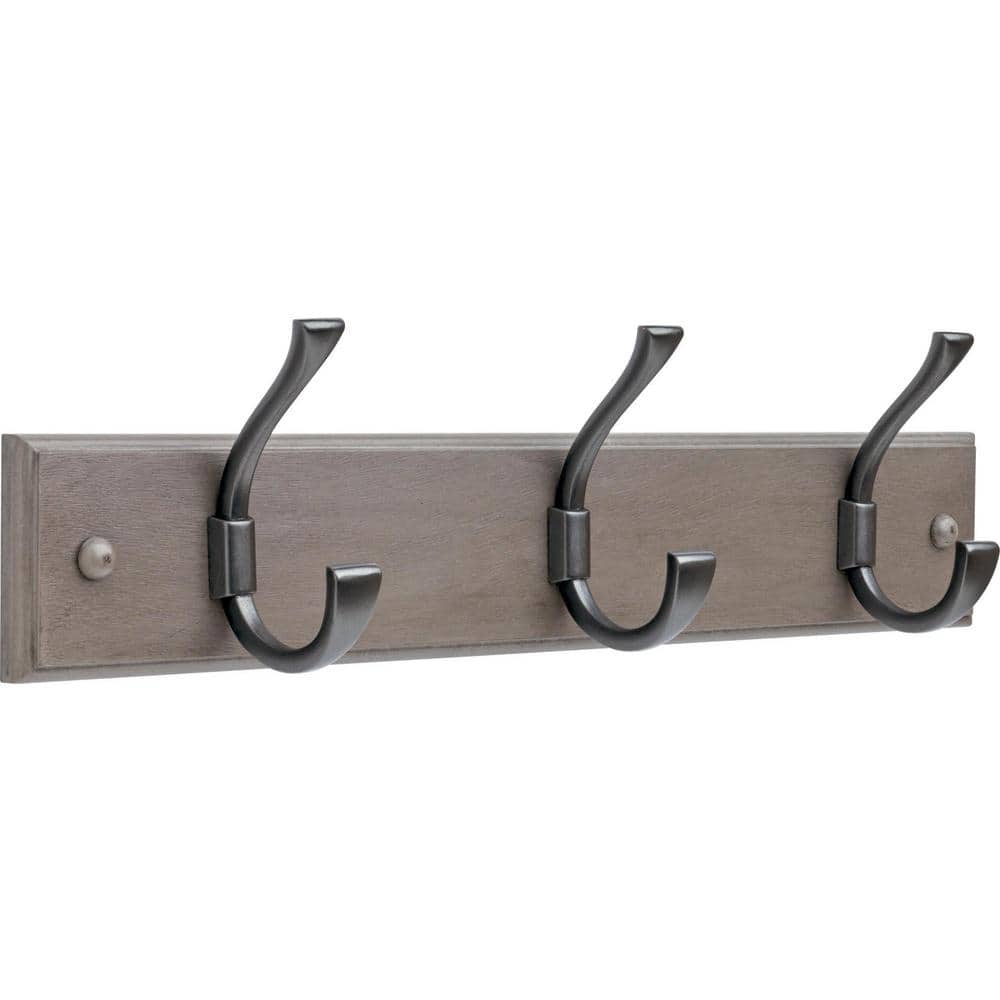 Liberty Ruavista 18 in. Gray and Soft Iron Hook Rack R27896-MUL-U - The ...