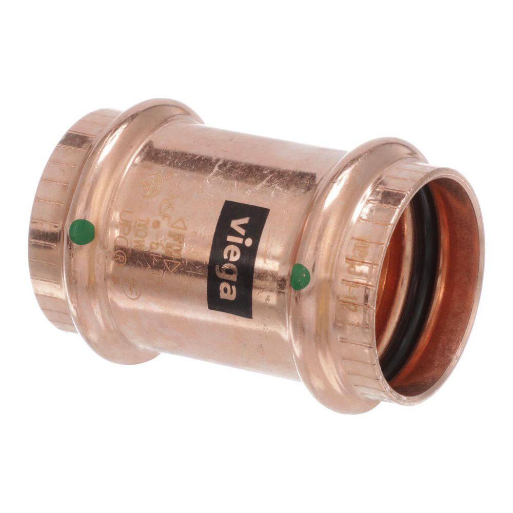 Viega ProPress 1 1 2 In X 1 1 2 In Copper Coupling No Stop 78192